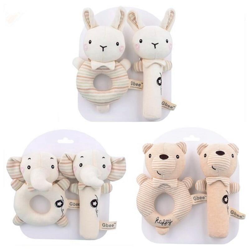Mamimamihome Handbell Baby Rattle Soft Plush Toys Animals Teether ...