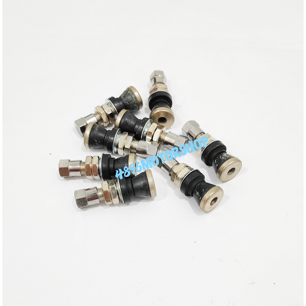 1 PIECE PC TUBLELESS STEEL VALVE BAR STEM NUT NAT KEPALA HEAD TUBELESS ...