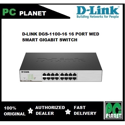 D-Link DGS-1100-16 Smart Managed 16-Port Gigabit Network Switch ...