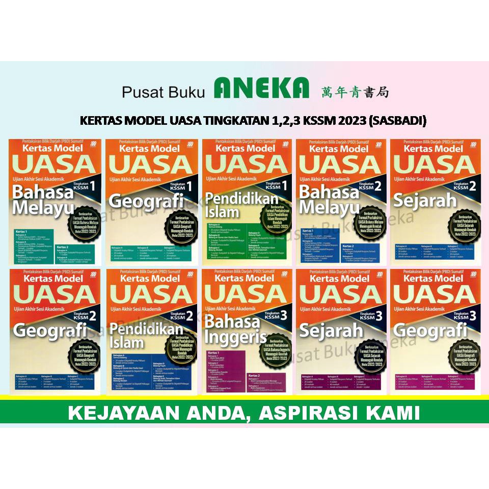 {ANEKA} KERTAS MODEL UASA TINGKATAN 1,2,3 KSSM 2022/2023 (SASBADI ...