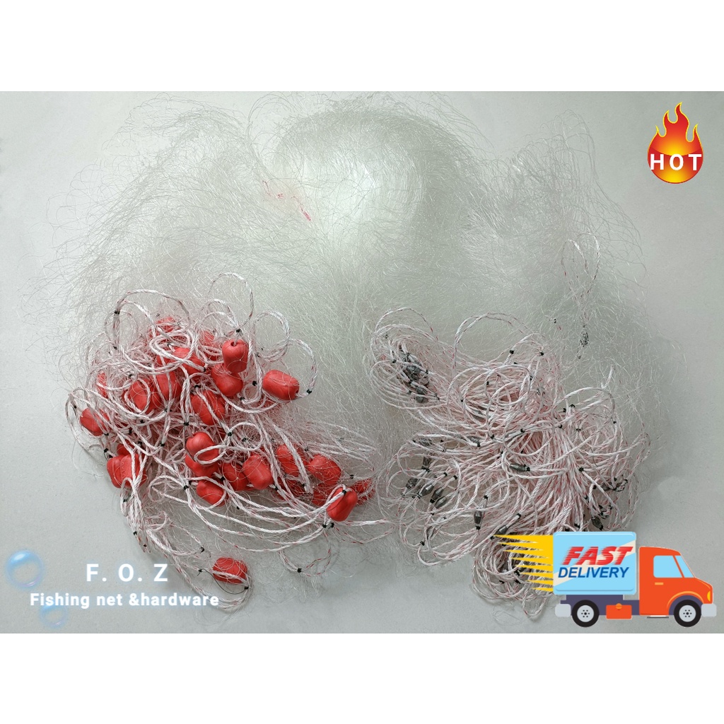 Jaring Ikan 0.40mm x 3-1/2" & 4" x 60MD Pukat Tangsi | Pukat Timbul ...