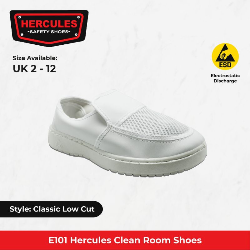 Hercules Clean Room Shoes White E101 Esd Kasut Bilik | Shopee Malaysia