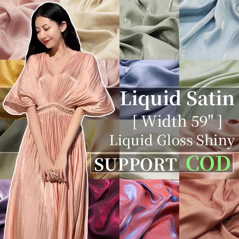 Silk Fabric Designer Shiny Liquid Satin Soft Dress Wedding Dress Shirt ...