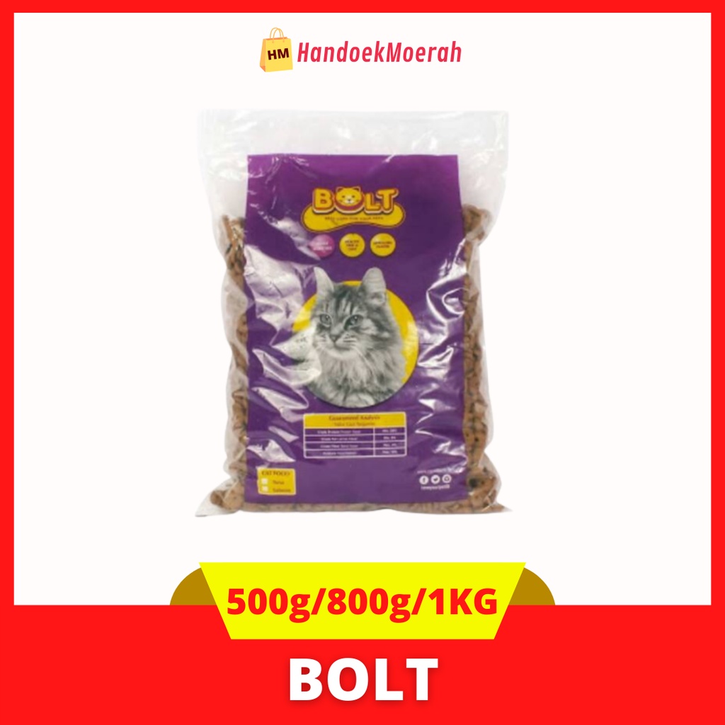 Bolt Dry Cat Food 500 Grams - 800 Grams - 1 KG / Dry Cat Food | Shopee ...