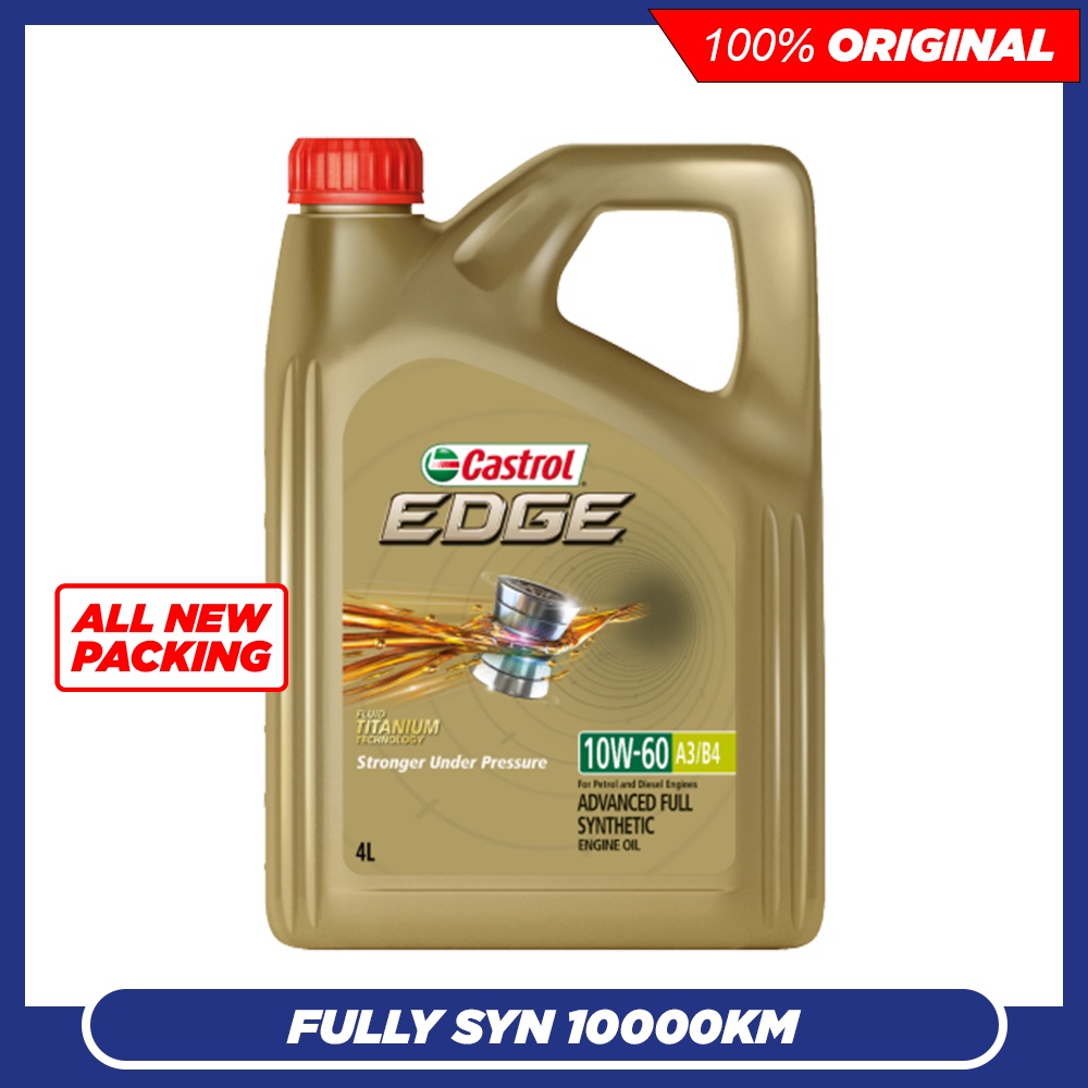 CASTROL EDGE 10W60 SN Fully Synthetic Engine Oil (4L) | Shopee Malaysia