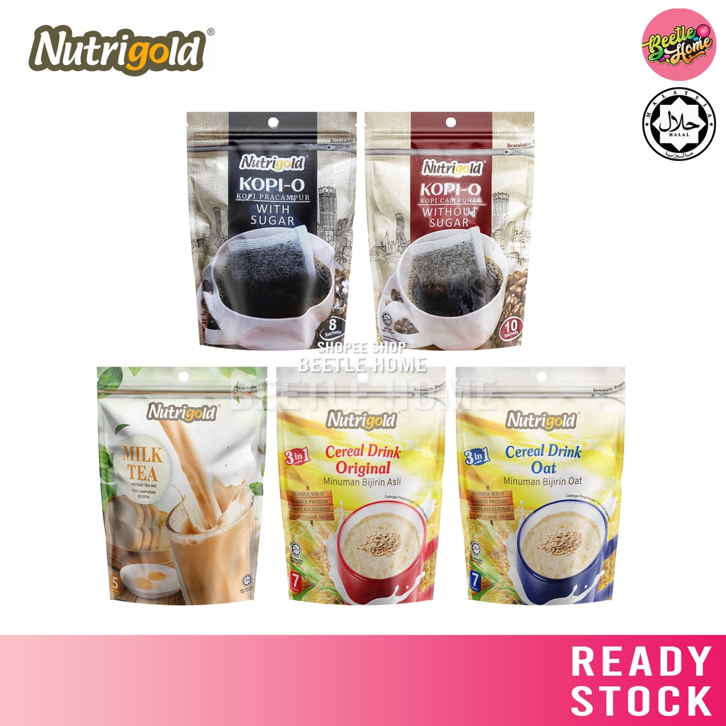 【New Stock】 Nutrigold Instant Milk Tea / 3 In 1 Cereal Drink Oat 奶茶 ...