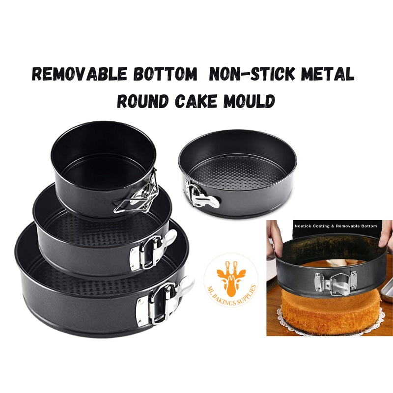 Removable Bottom Non-Stick Metal Round Cake Mould Baking Mould Cake Pan ...