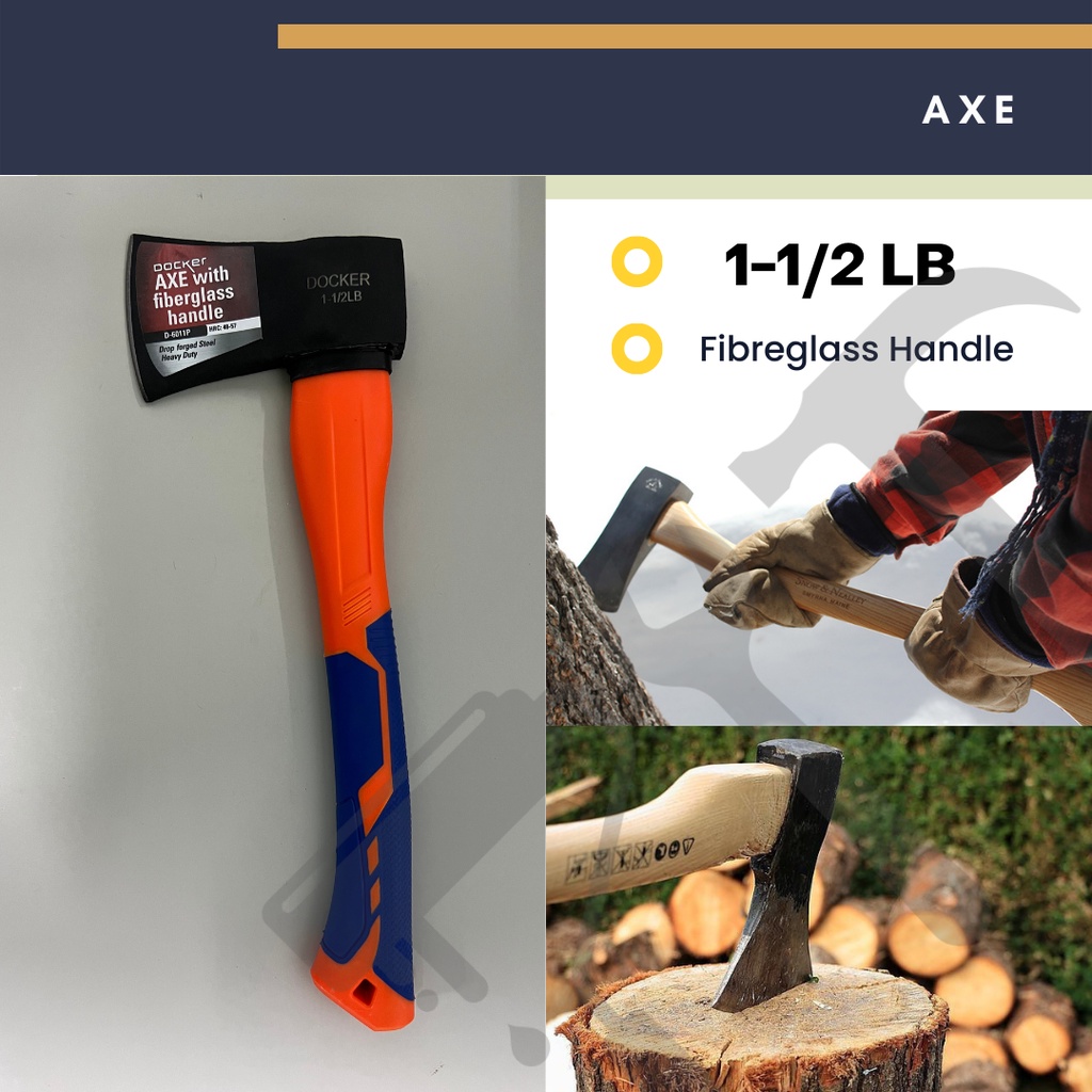 1.5LB 2LB [Heavy Duty] Axe with wooden handle | Axe with fiberglss ...