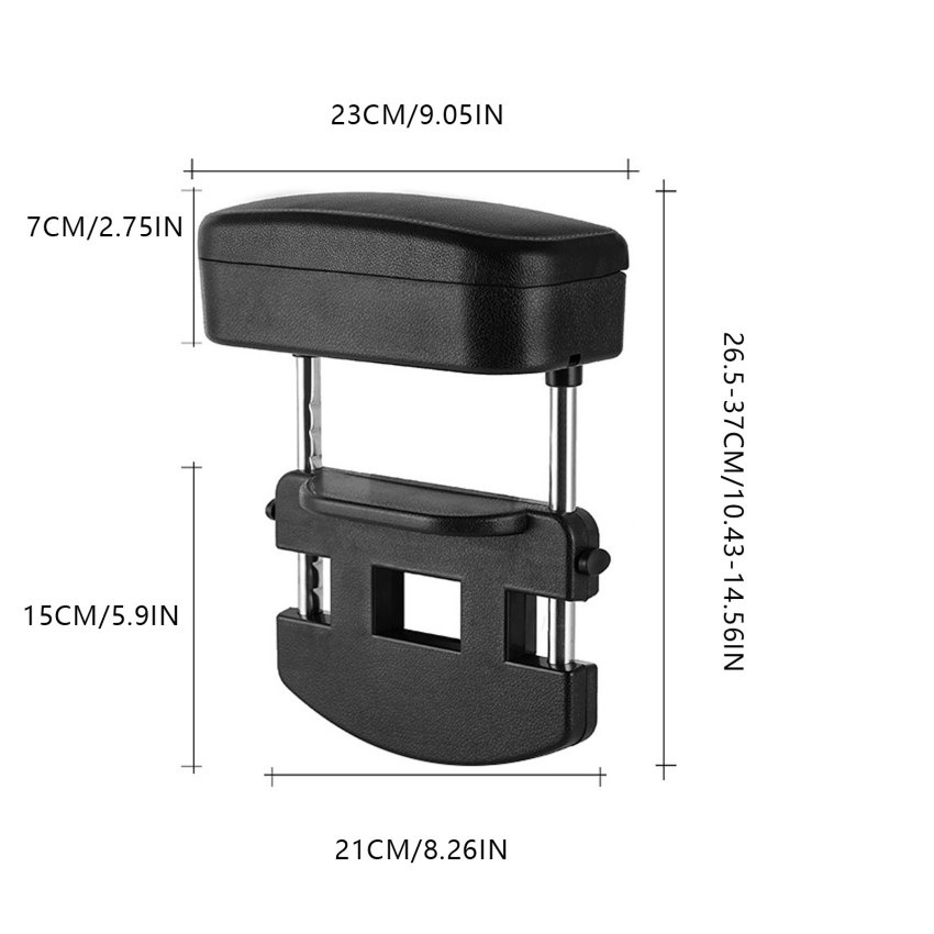 PU Leather Car Armrest Box Elbow Support Adjustable Car Center Console ...
