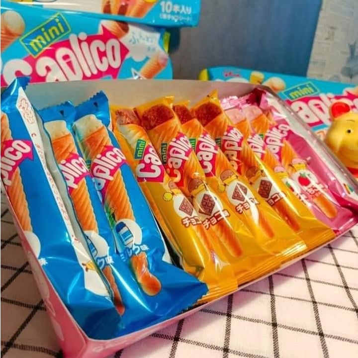 Glico Caplico Mini Ice Cream Snack From Japan Crispy Cone Wafers ...