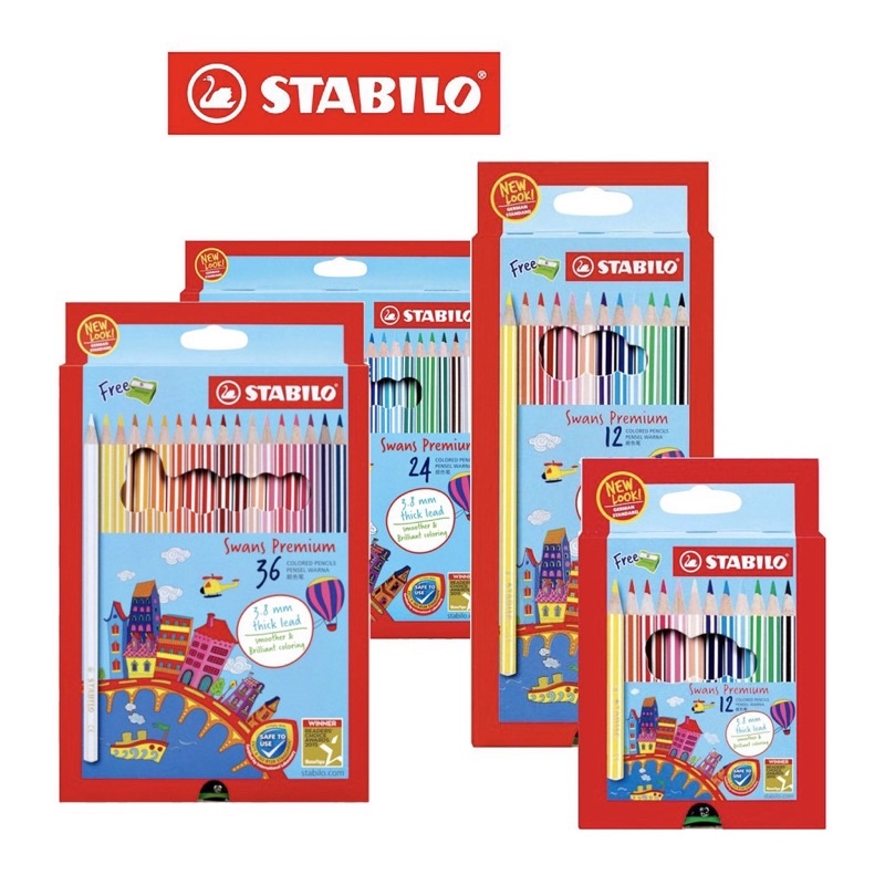 STABILO 12S/12L/24L/36L SWANS PREMIUM COLOUR PENCILS | Shopee Malaysia