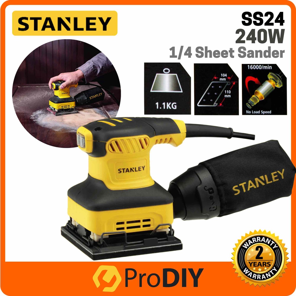 STANLEY SS24 240W 1/4 Sheet Sander Compact Design | Shopee Malaysia