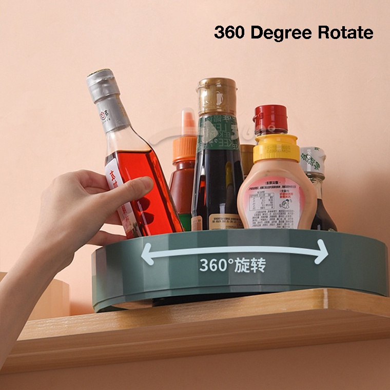 Rotating Rack Seasoning Storage Tray Kitchenware Kitchen Organizer ...