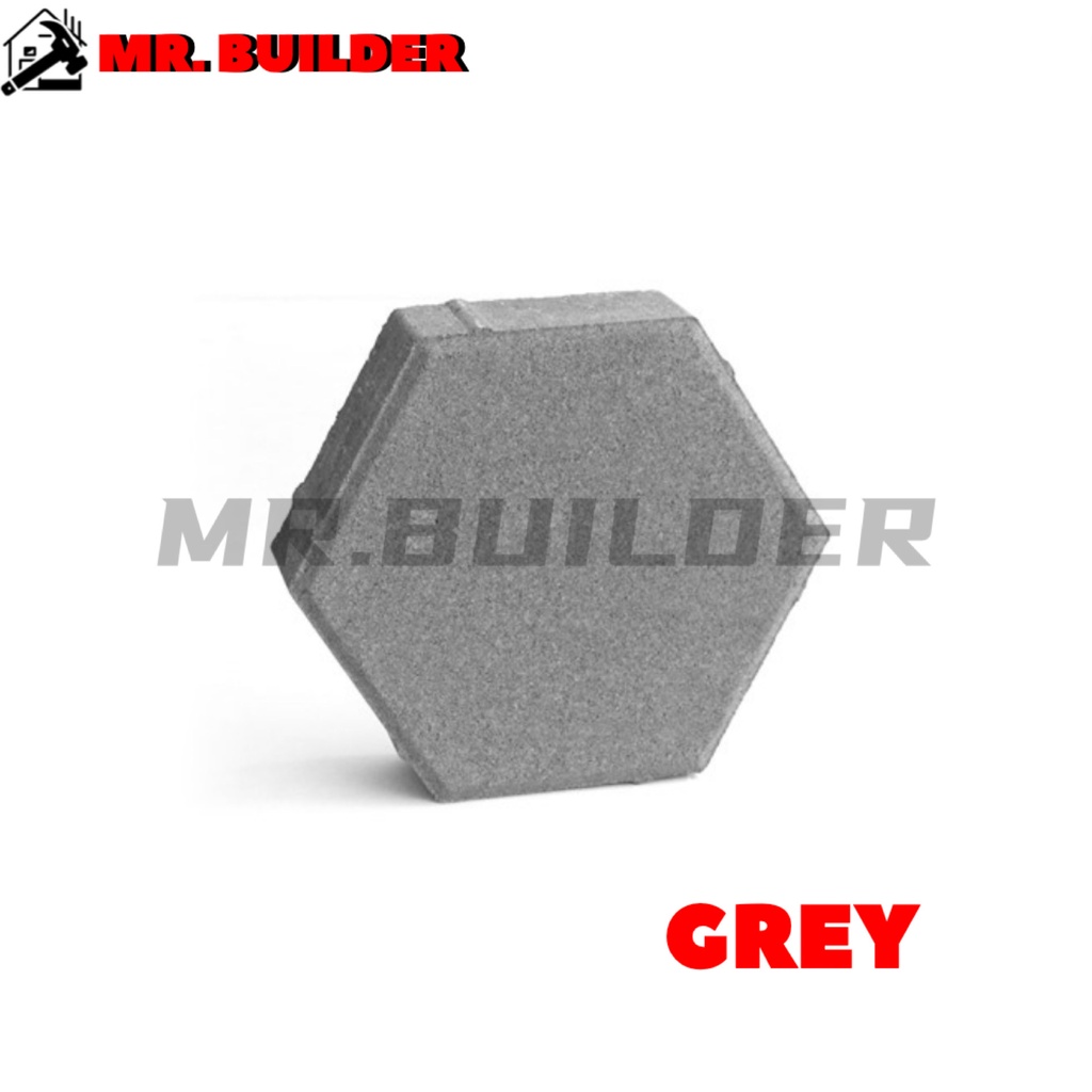 MR. BUILDER Trafika Paver 80MM Hexagon Interlocking Paver Brick Bricks ...