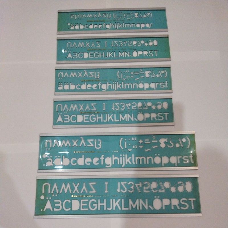 Staedtler Mars Lettering Guide Stencil 574 14mm, 16mm, 20mm Original ...