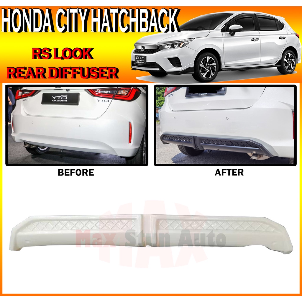 HONDA CITY HATCHBACK 2021 2022 RS STYLE REAR DIFFUSER (RS) DIFFUSER FOR ...