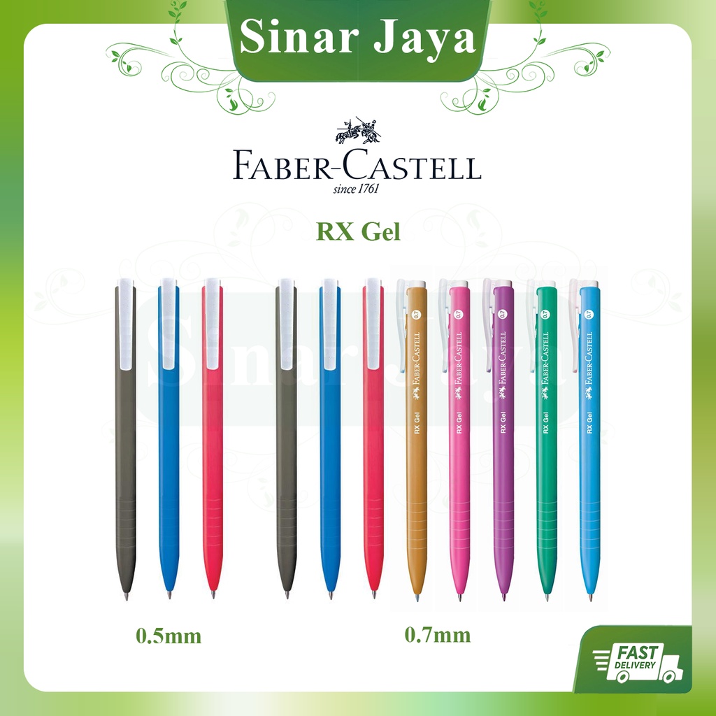 [SJ] Faber-Castell Rx Gel Pen 0.5mm / 0.7mm (1pc) | Shopee Malaysia