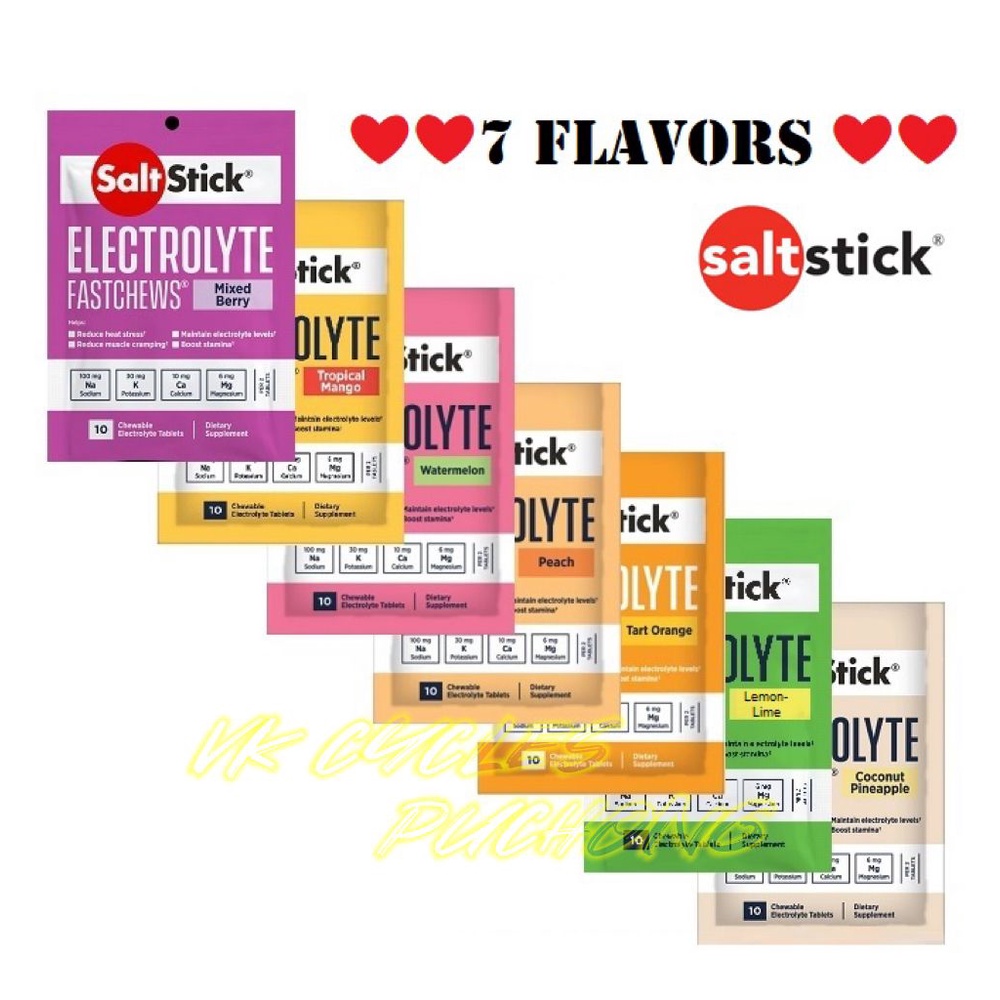 Saltstick Fastchews 10 Tabs Electrolyte (Cramp prevention for Running ...