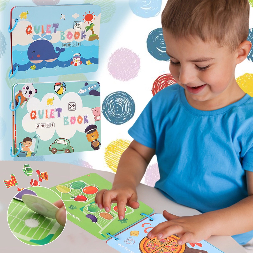 Quiet Activity Book / Stick-on Activity Book for Toddlers PAUD ...
