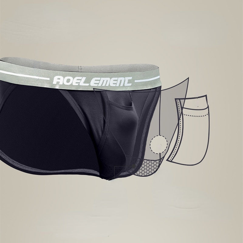 Men's Inner Separation Vein Briefs Breathable U-Convex Design Fine Rope ...