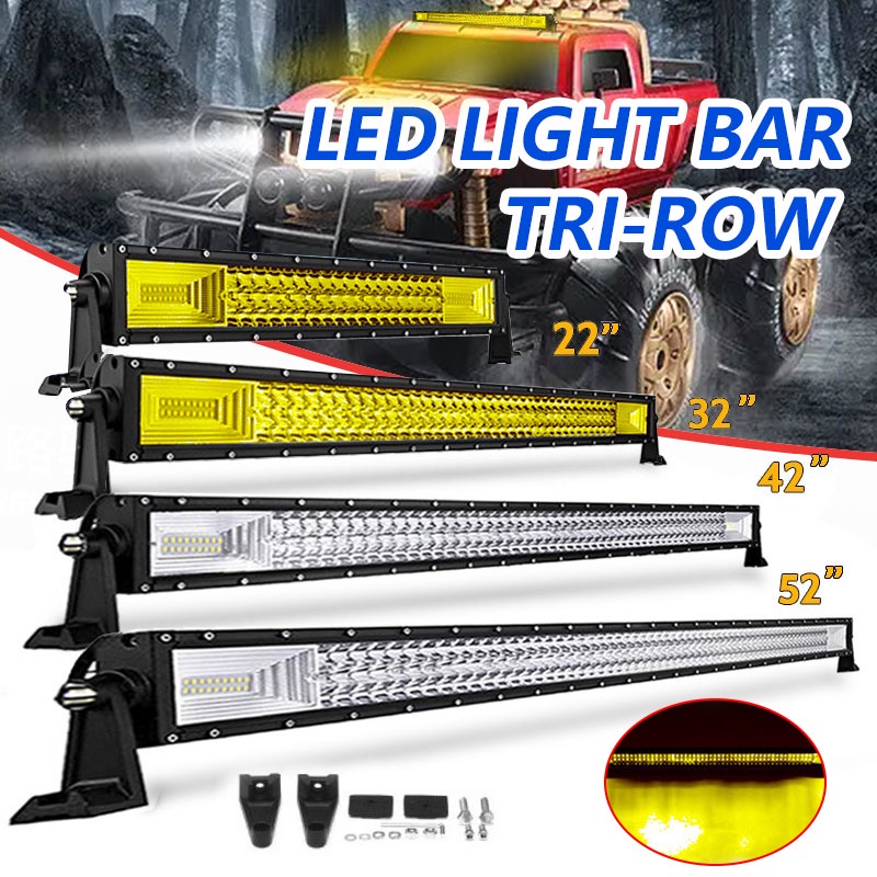 3-Row 22" 32" 42" 52"inch Led Light Bar Work Light Led Bar 4x4 Truck ...