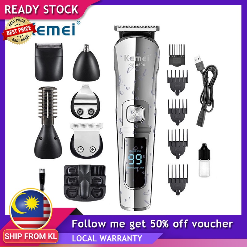 Kemei Beard Hair Trimmer Multifunction Beard Hair Trimmer Waterproof 6 ...