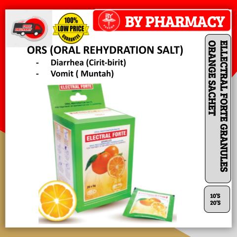 ELECTRAL FORTE GRANULES ORANGE (ORS)10's or 20's | Shopee Malaysia