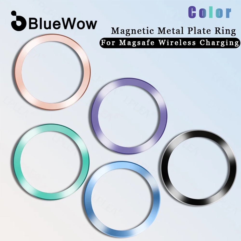 BlueWow Universal Magnetic Metal Plate Ring Sticker For Magsafe ...