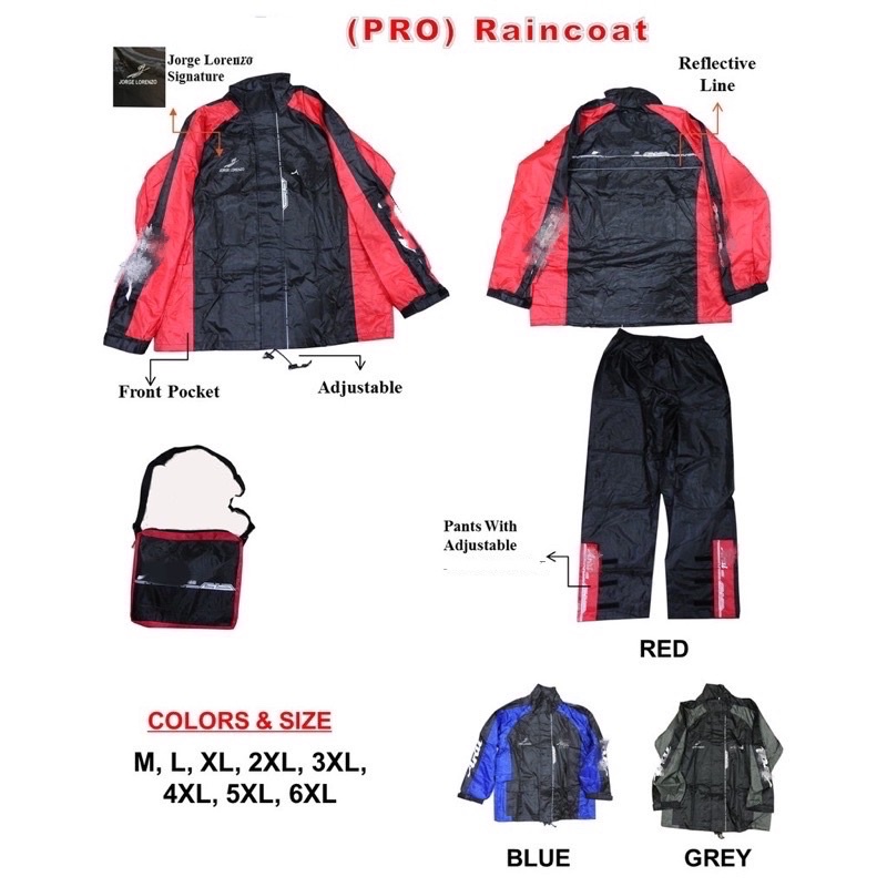 RAIN COAT BAJU HUJAN size S-10XL (SIZE BESAR SAMPAI 10XL) BIG SIZE 54 ...