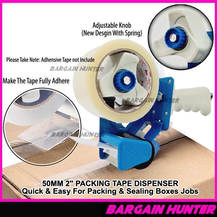 HEAVY DUTY OPP TAPE DISPENSER 50MM 2 inch OPP PACKING TAPE DISPENSER WITH BIG HANDLE TAPE ...