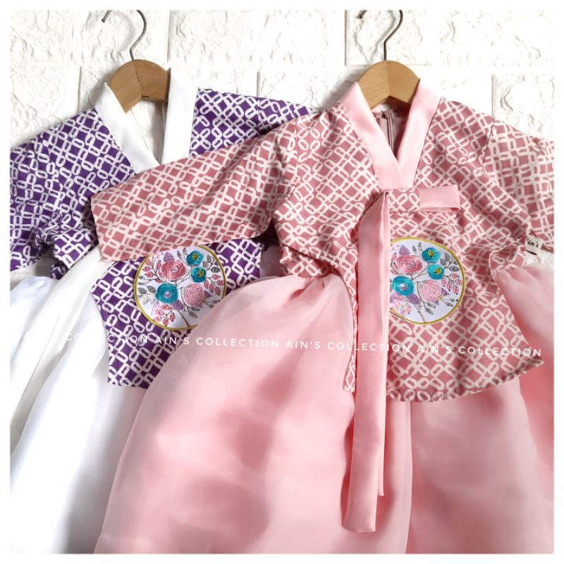 Children's ROSE HANBOK Batik | Shopee Malaysia