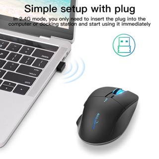 GOOJODOQ 2.4Ghz Wireless Mouse Battery Display USB Wireless Bluetooth ...