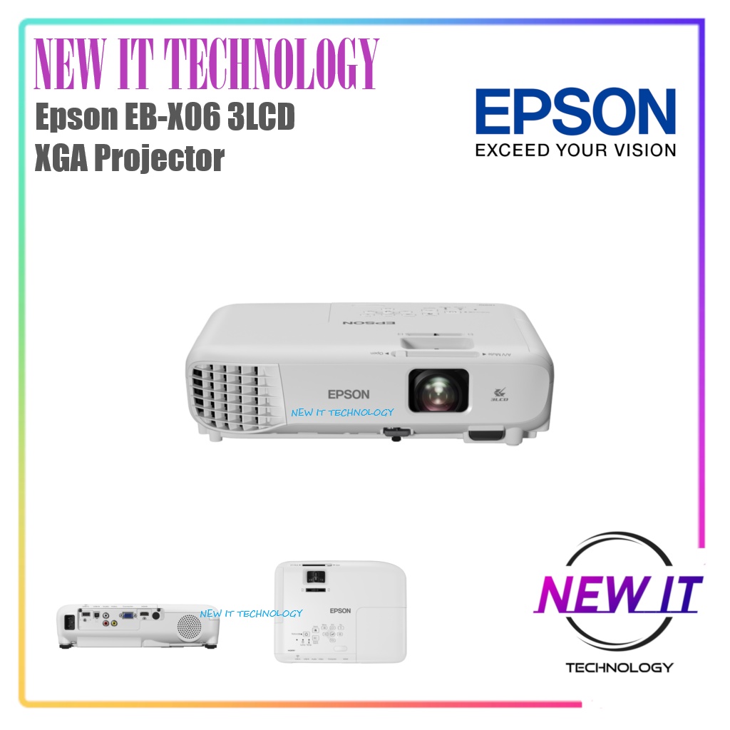 Epson EB-X06 3LCD XGA Projector 3600 Lumens 1024 x 768 Resolution for ...