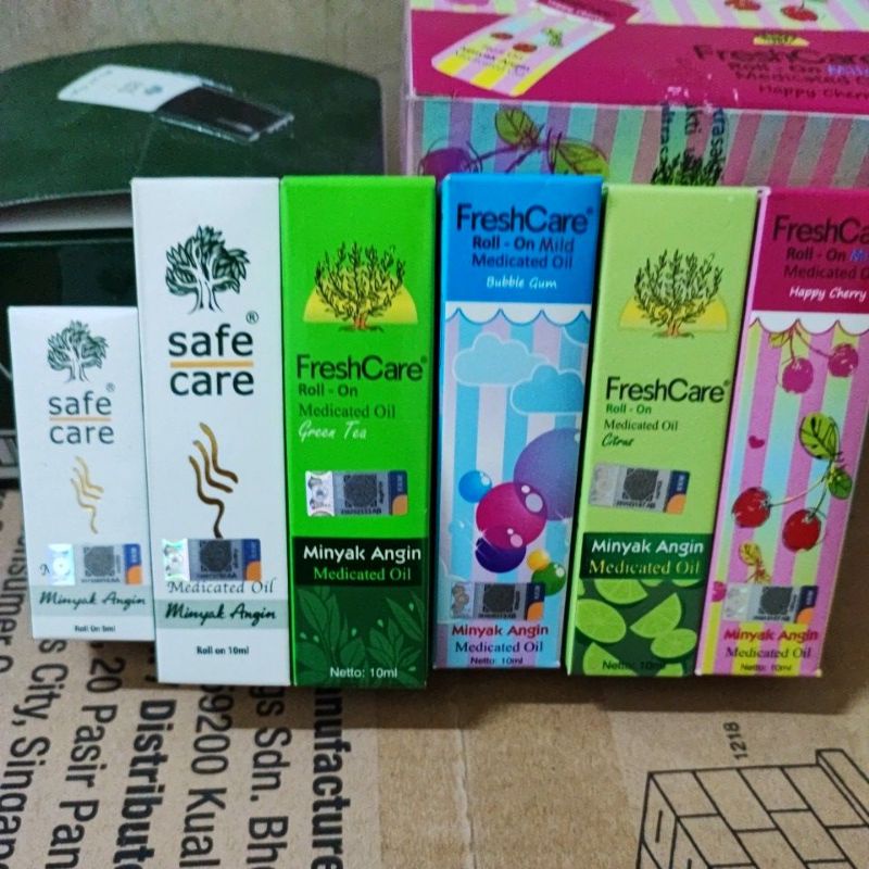 Safecare/Fresh Care strong roll on sebotol minyak angin aromatherapy ...
