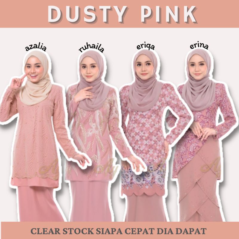 Baju Raya Sedondon Tema Warna Dusty Pink (Pink Belacan) Set Family Ayah ...