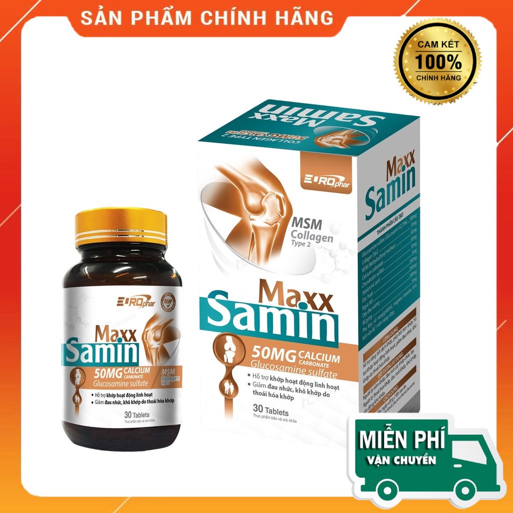 Glucosamine Maxx Samin Collagen Type 2 tablets for bones and joints to ...