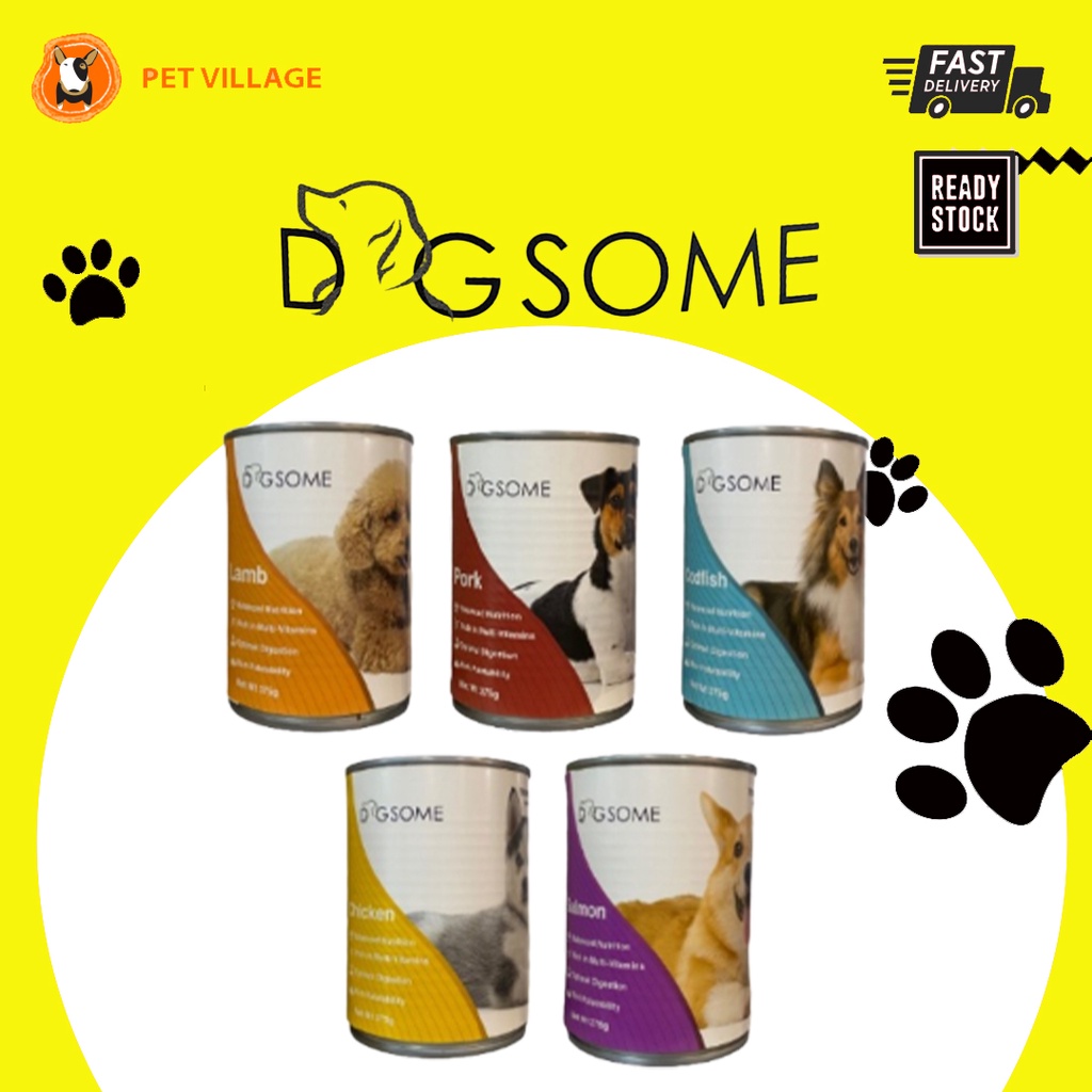 DOGSOME Dog Canned Food For Dogs - (Chicken/Cod fish/Lamb/Pork/Salmon ...