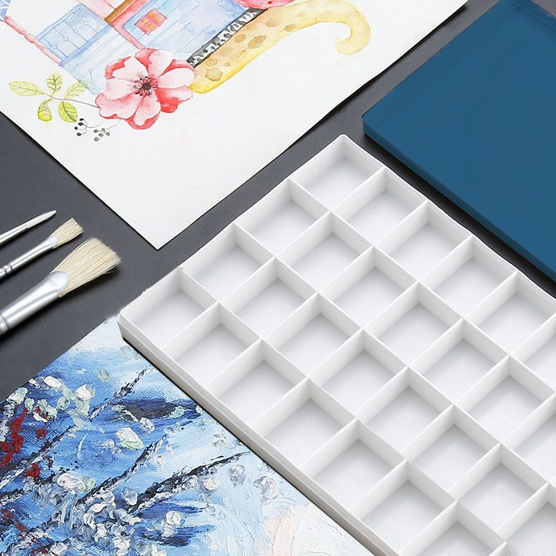 Color Palette Box With Rubber Cover 24 Grid 24格塑料蓋調色盒 | Shopee Malaysia