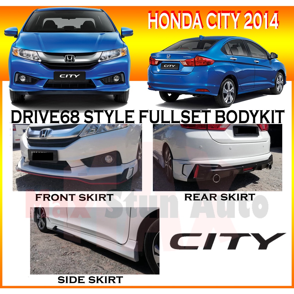 HONDA CITY 2014-2017 GM6 DRIVE 68 STYLE FULLSET BODYKIT (D68,68) PU ...
