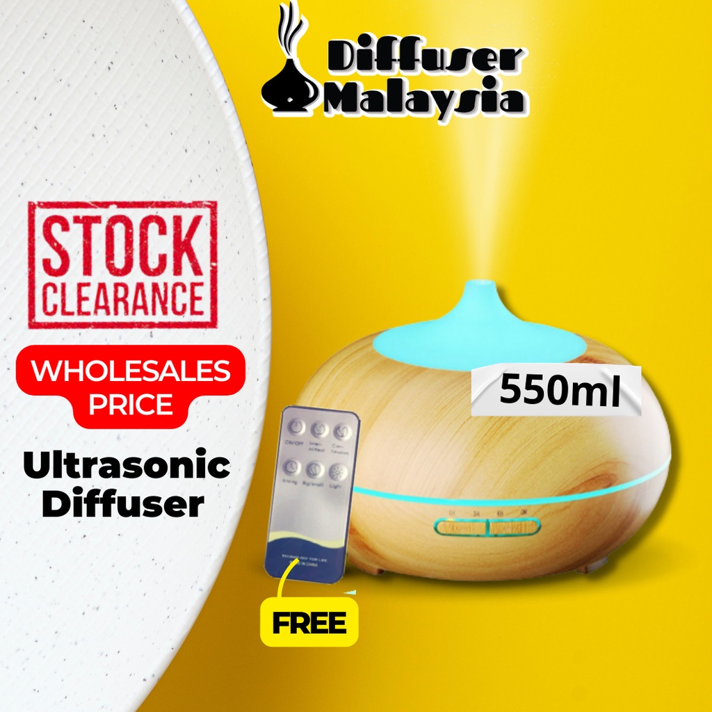 550ml Wood Grain Transparent Onion Design Aromatherapy Ultrasonic ...