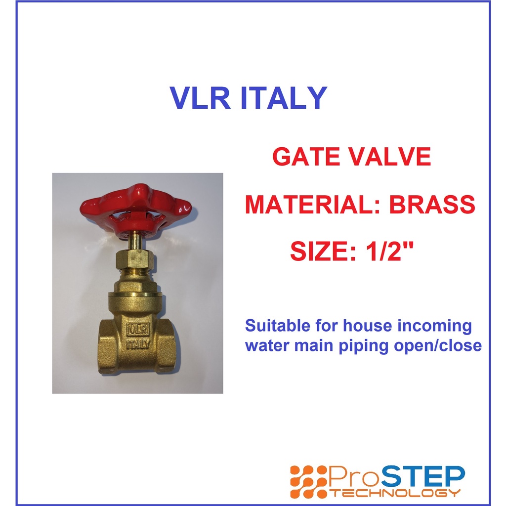 VLR ITALY GATE VALVE 1/2”, MATERIAL BRASS | Shopee Malaysia