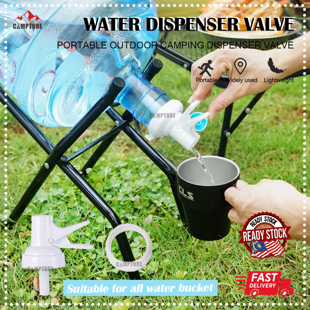 【CAMPTURE】Portable Water Dispenser Pump Manual Camping Drink Dispenser ...