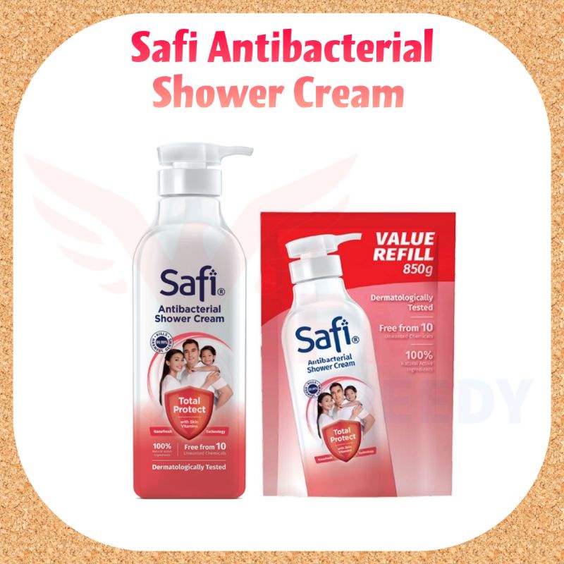 Safi Antibacterial Shower Cream (Total Care 450g refill/ 975g) | Shopee ...