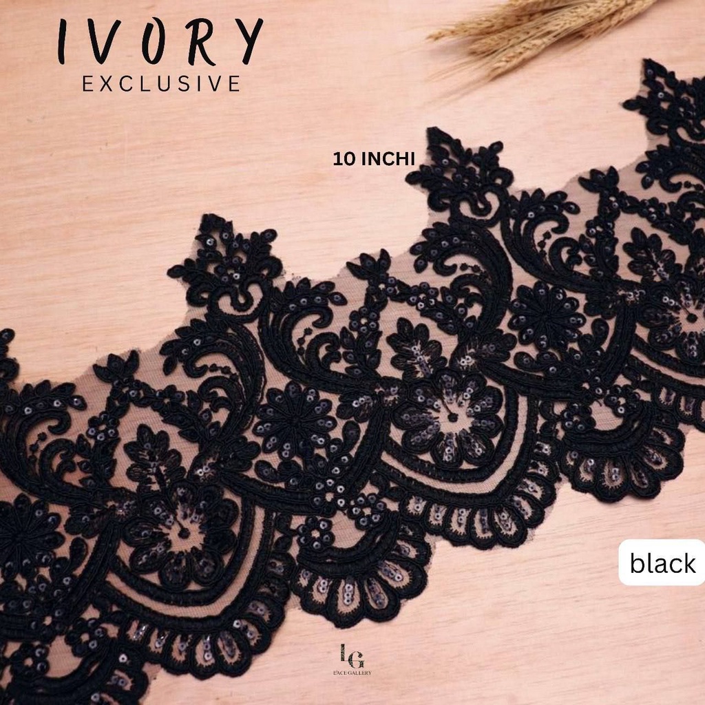 🔥 0.5M | IVORY EXCLUSIVE BORDER LACE BAJU RENDA KAIN AKSESORI PAKAIAN ...