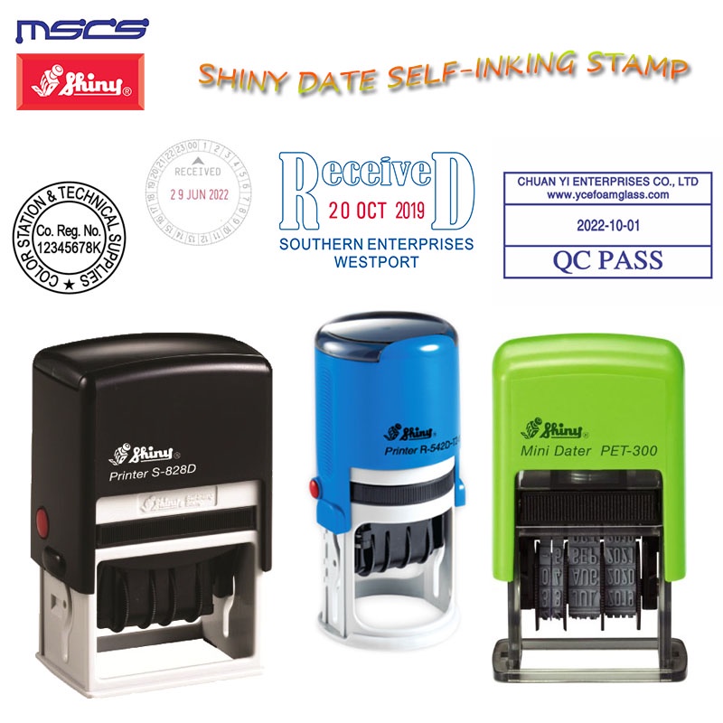 TAIWAN SHINY CUSTOMIZED ADJUSTABLE DATE SELF INKING STAMP | Shopee Malaysia