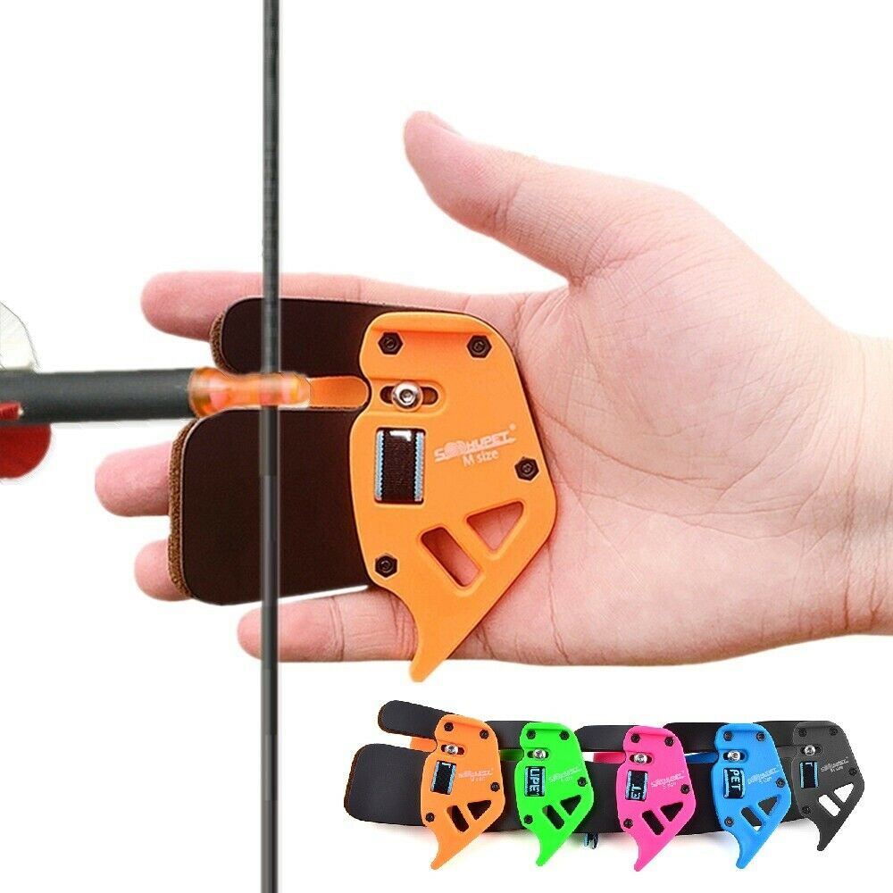 Finger Guard Archery Leather Finger Tab Right Hand Protector Recurve ...