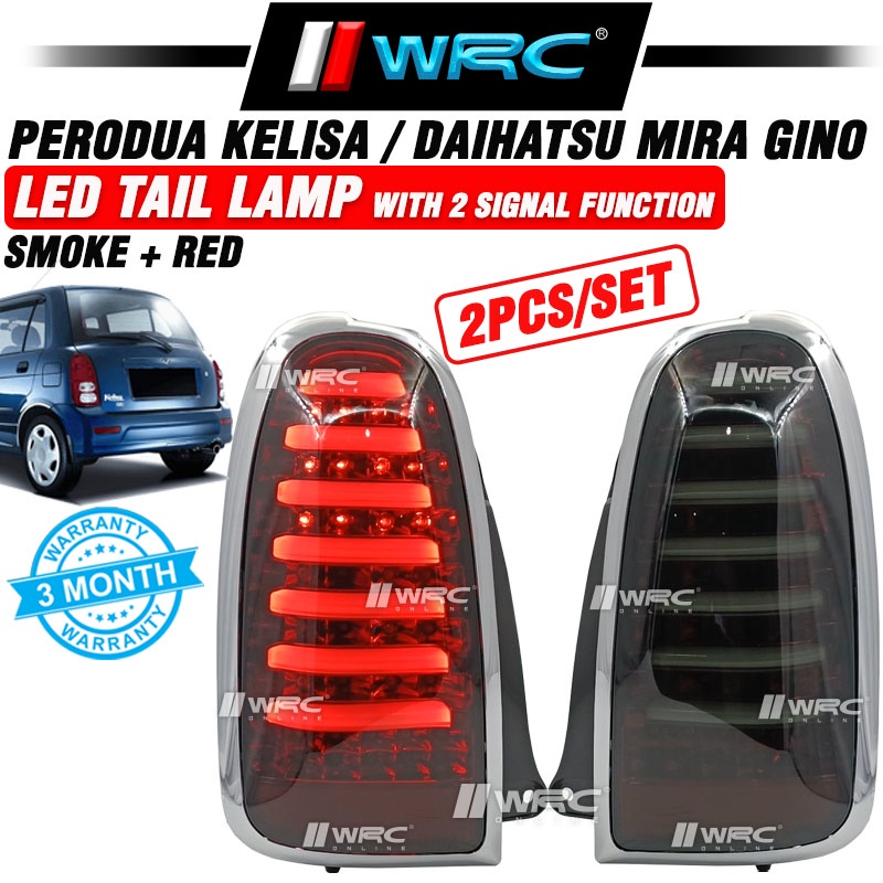 Perodua Kelisa / Daihatsu Mira Gino L700 Led Tail Lamp With 2 Signal Function ( Smoke + Red ...