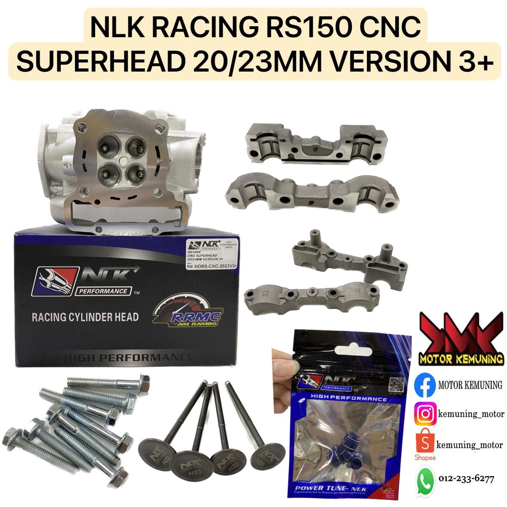NLK RACING RS150 CNC SUPERHEAD 20/23MM VERSION 3+ / RS150 CNC SUPERHEAD ...