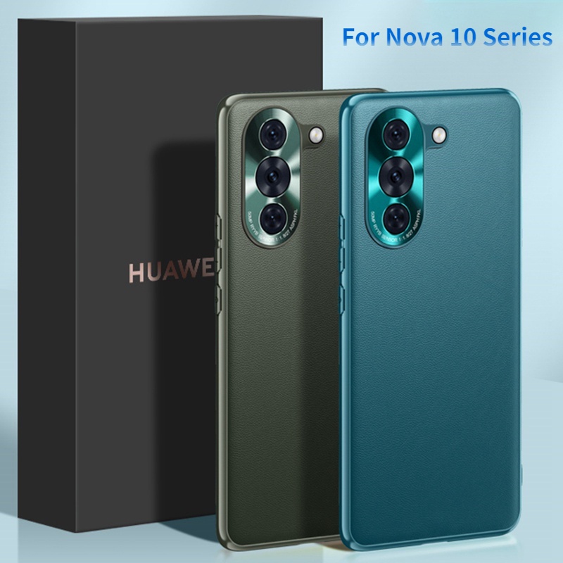 Luxury Genuine Leather Casing For Huawei Nova 9 10 Pro Se Nova10 Pro Se 5G 2022 Plain Skin ...