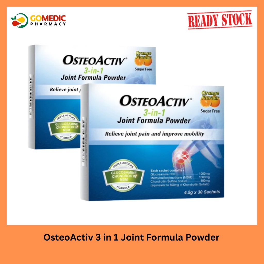 OSTEO ACTIV 3-In-1 Joint Formula Powder /Orange flavour/Readystock ...